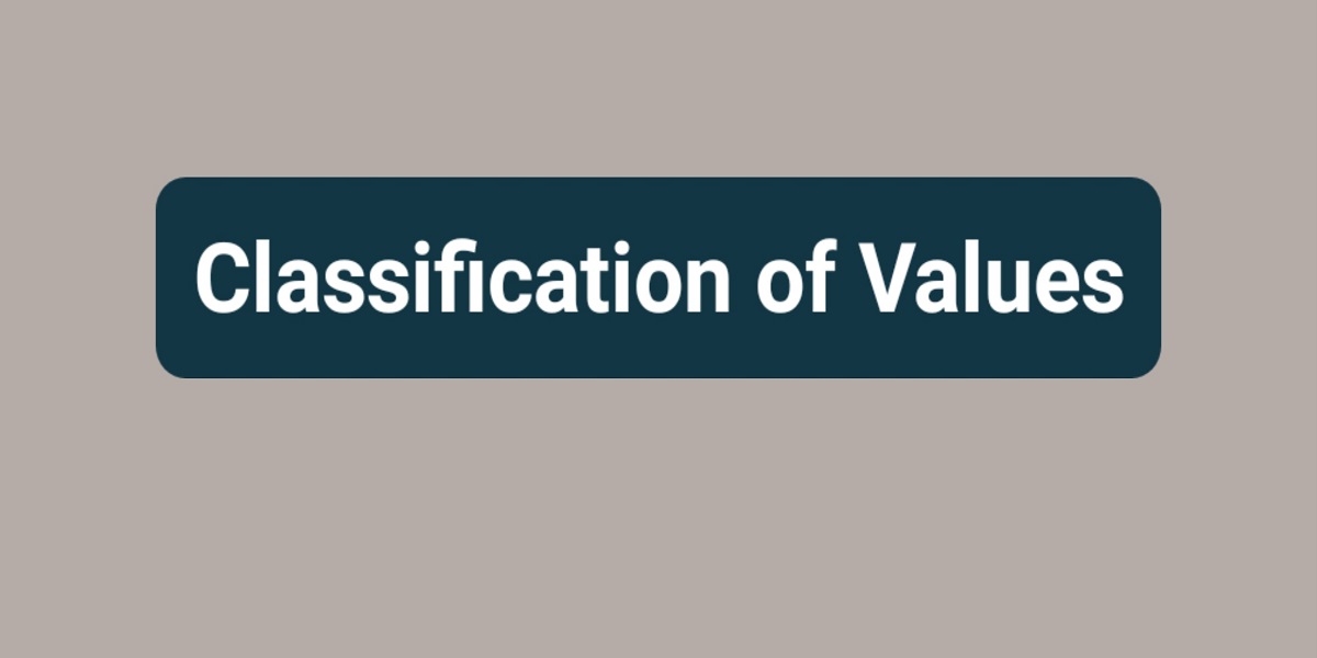 Classification of Values - Competitionindia